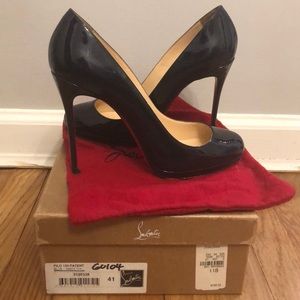 Christian Louboutin | Shoes | Christian Louboutin Filo 2 Navy Patent ...